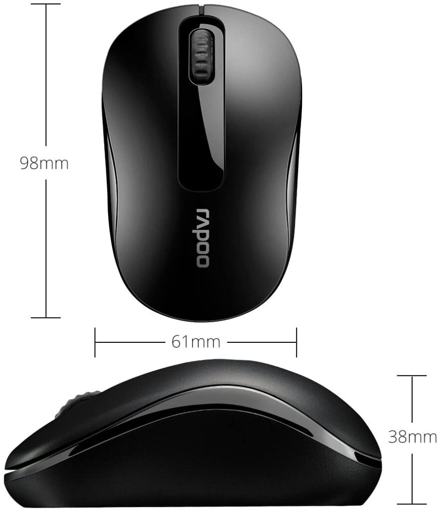 Rapoo M10 Plus 2.4GHz Wireless Optical Mouse (Black) เมาส์ไร้สาย สีดำ ...