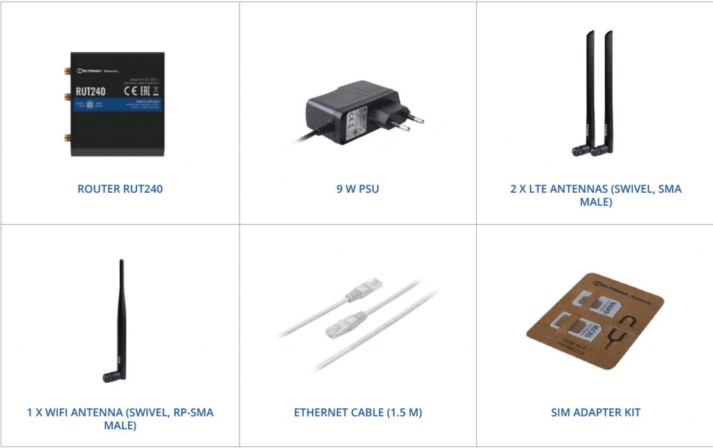 Teltonika RUT240 4GLTE 2FFx1SIM, 10/100x2port, SMS, VPN เราเตอร์ 1 ซิม ...